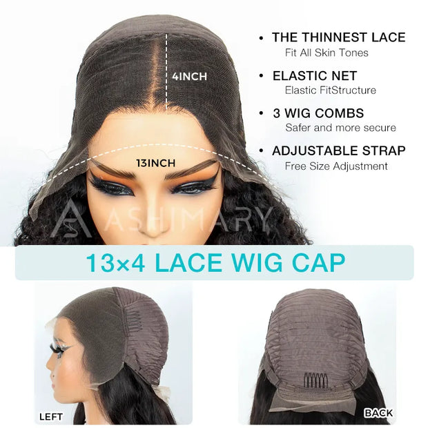 Trendy Layered Cut Body Wave 13x4 Lace Frontal Transparent Lace Wigs 1 ...