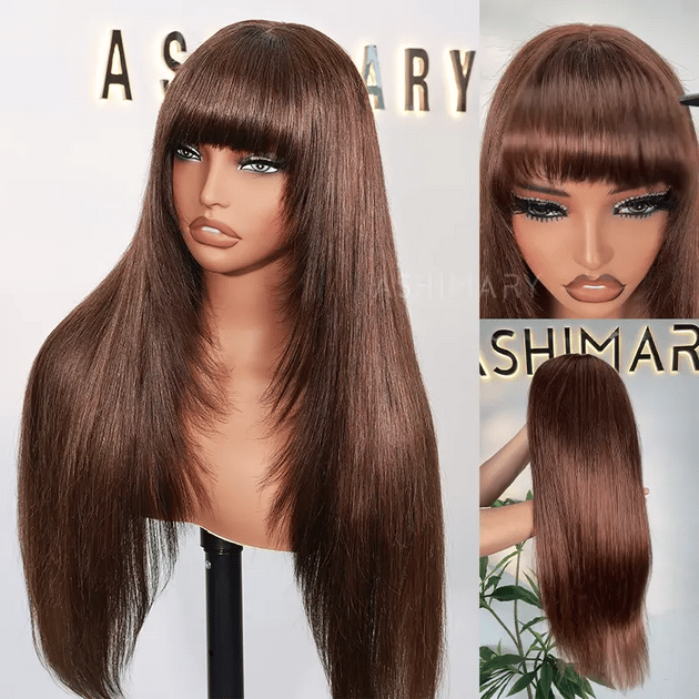 Pull Go 3x1 Lace Straight Wig True Scalp Bang Wig Glueless Pre-Styled ...