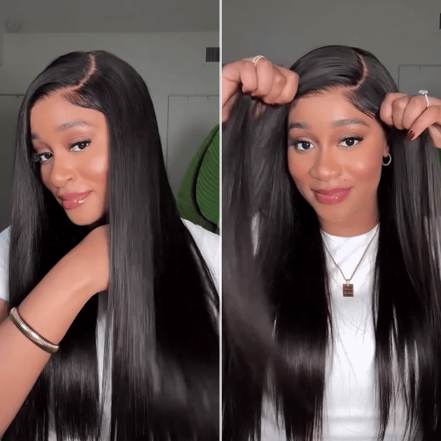 Light Yaki Straight Wig | 7x5 Closure Lace | Pre-Cut & Glueless Human ...