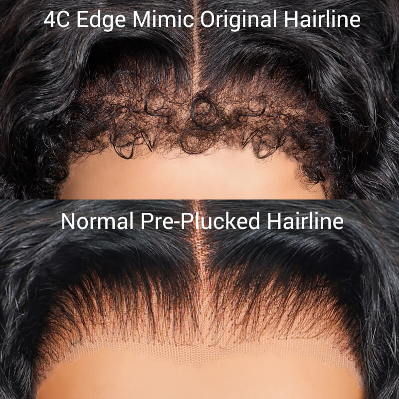 Kinky Curly 4C Edges 360 Drawstring Transparent Lace Wig – ashimaryhair