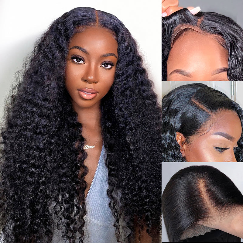 Air Wig|Upgrade 13x4 Pre Cut Lace Wear Go Glueless Deep Wave Wig with ...
