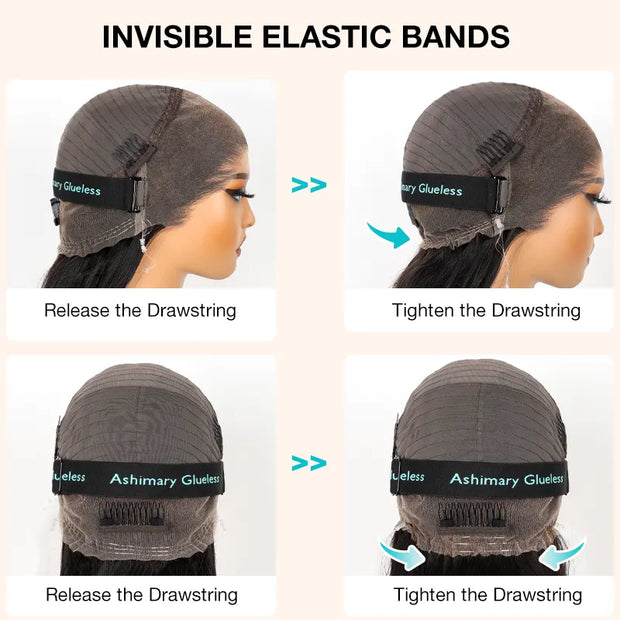 Highlight Kinky Straight Invisi Strap 360 Skin Lace Frontal Glueless W ...