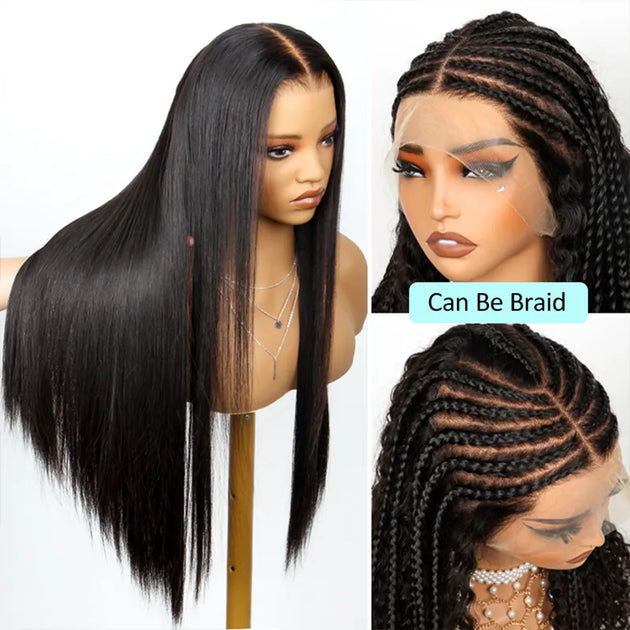 Full Lace Wig Invisi Strap Straight Human Hair Wigs Brazilian Hair ...