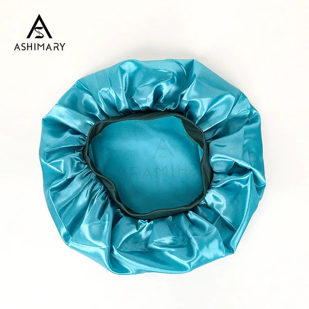 Ashimary Silk Nightcap Wide Elastic Band Tight Satin Bonnet – ashimaryhair