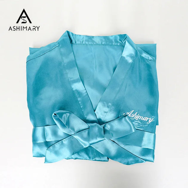 Ashimary Silk Night Robe Comfortable & Smooth Robe – ashimaryhair