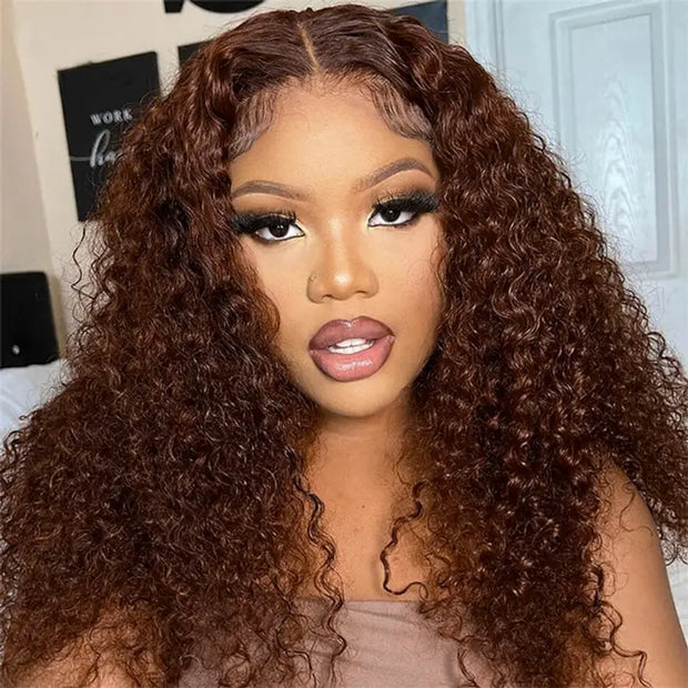 Chocolate Brown Water Wave 360 Lace Wig | Snug Fit & Bleached Knots ...