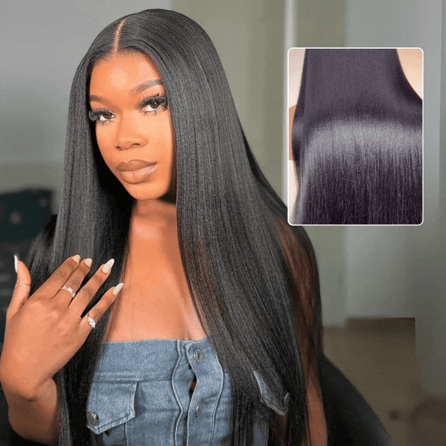 Pull Go Wig | Real Scalp Straight V Part Human Hair Beginner Friendly ...