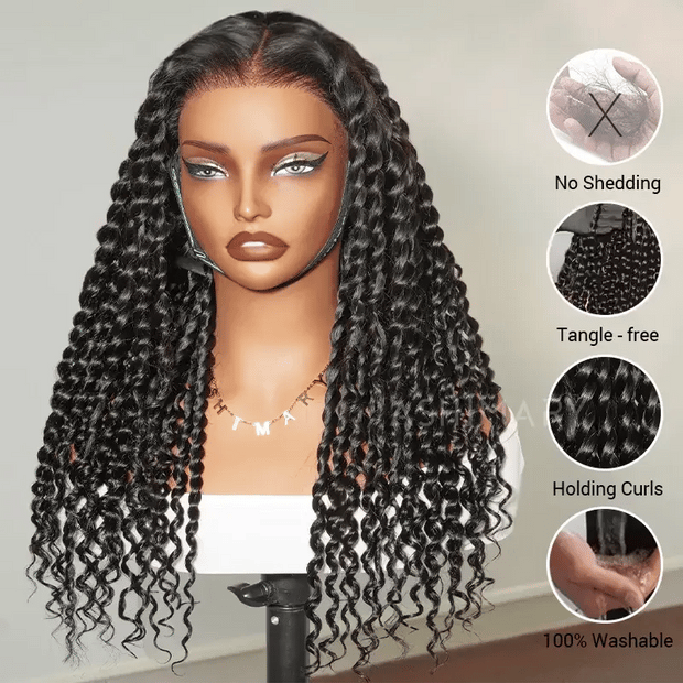 Two Strands Twists 360 Lace Frontal Wig Invisi Strap Pre Braid Glueless ...