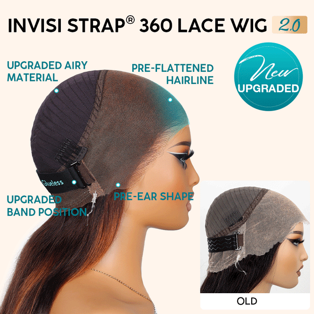Super Natural Kinky Straight Invisi Strap Snug Fit 360 Transparent Lac ...