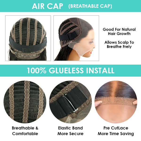 Ashimary Air Wig | Glueless Body Wave Wear Go Pre-cut Lace Wig Beginner ...