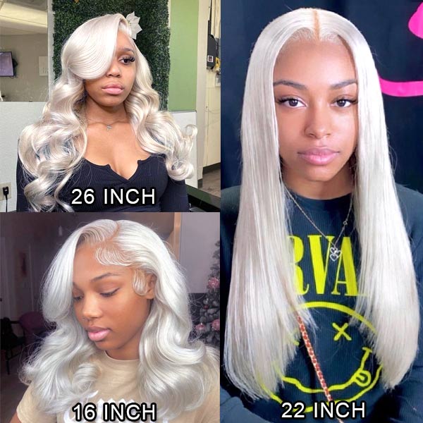 White Color Transparent HD Lace Front Human Hair Wig – ashimaryhair