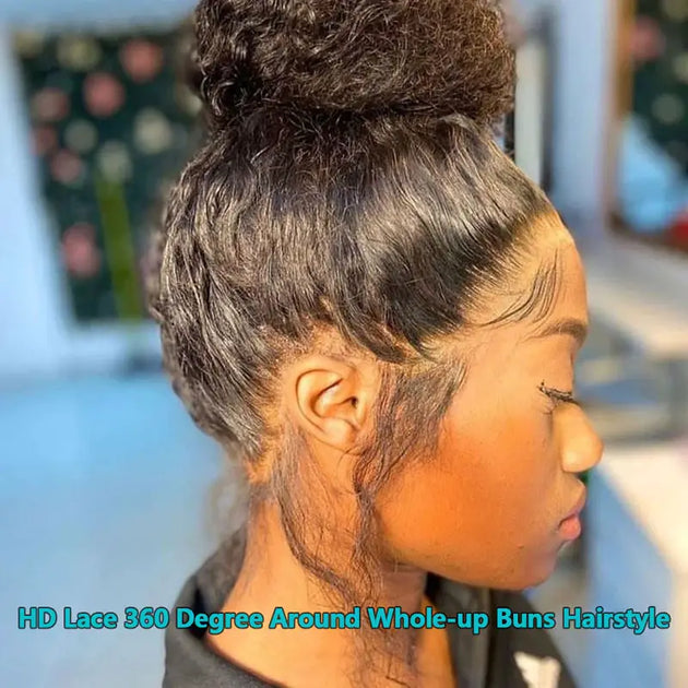 Kinky Curly 360 Lace Front Wig 100 Human Hair For Women-Ashimary Hair ...