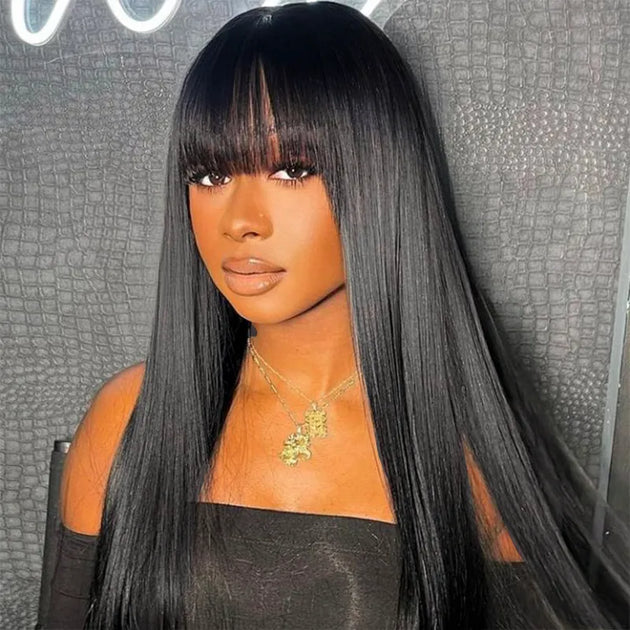 Pull Go 3x1 Lace Double Drawn Bob Wig True Scalp Bang Wig Bone Straigh ...