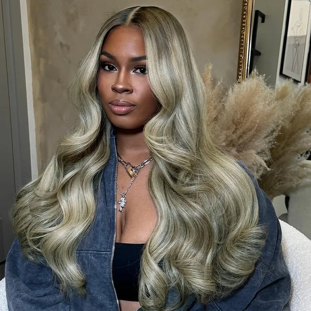 613 & Grey Body Wave Lace Wig for Black Women – Adjustable & Glueless ...