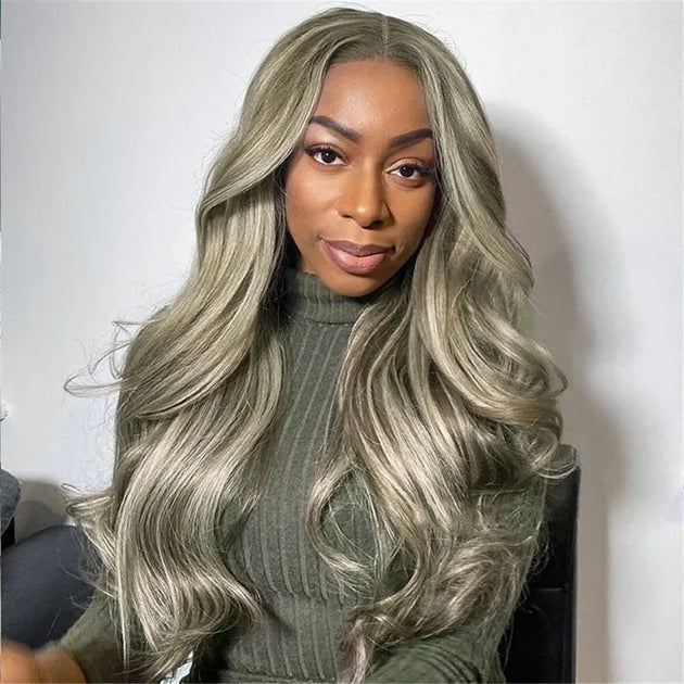 613 & Grey Body Wave Lace Wig for Black Women – Adjustable & Glueless ...