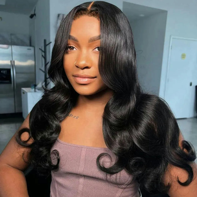 4C Edge Hairline-Body Wave 13x4 HD Invisible Lace Frontal Wigs With Ki ...