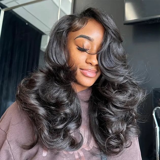 Ashimary 13x6 Transparent Large Lace Front Body Wavy Hair Wigs ...
