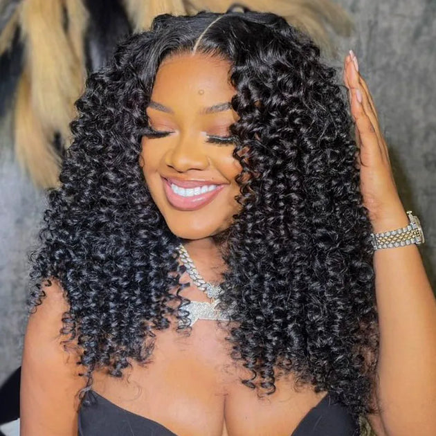 Wand Curls on Wig 13x4 Transparent HD Lace Front Curly Hair Lace Wig L ...