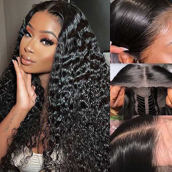 Air Wig|Upgrade Pre Cut Lace Wear Go Glueless Deep Wave Wig with Pre B ...