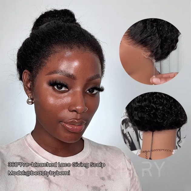 Newborn Hairline Kinky Straight Lazy 360 Wig – ashimaryhair