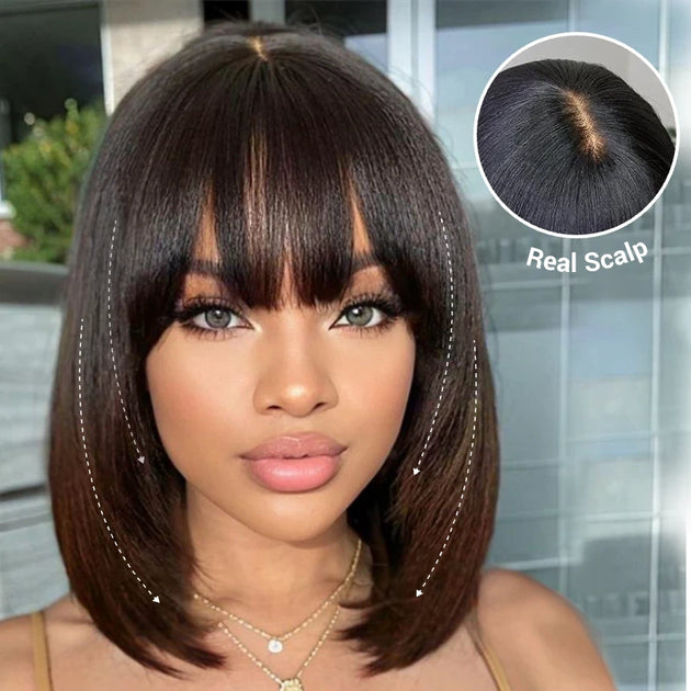 Wigs with Bangs | Human Hair Wigs with Bangs Online For Sale – ashimaryhair
