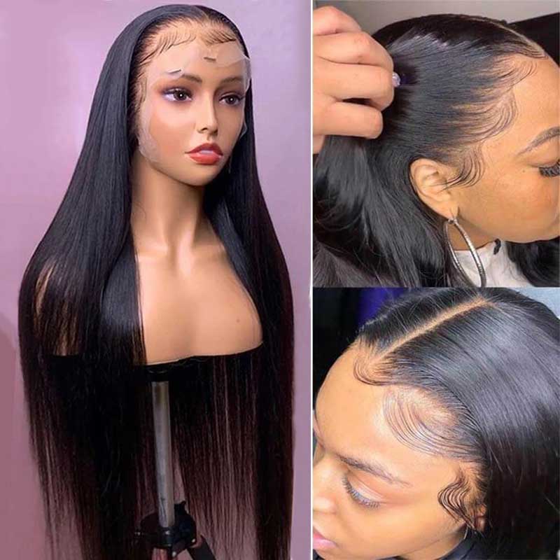 HD Lace Wig Straight Hair HD Transparent Lace Front Wigs for Black ...