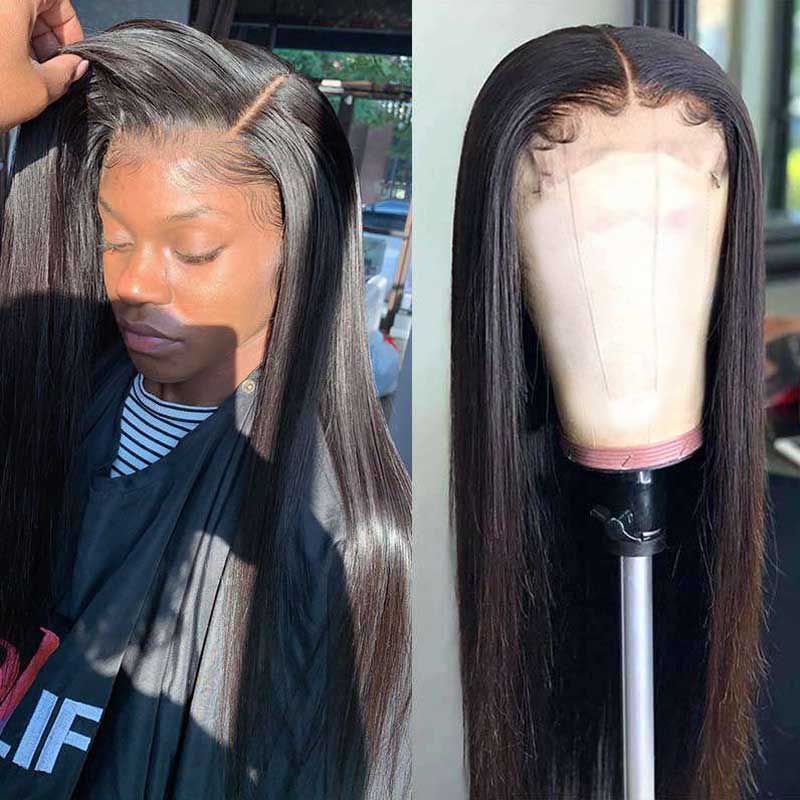 Straight Hair 5*5 HD Lace Closure Wigs HD Transparent 5x5 Swiss Lace ...