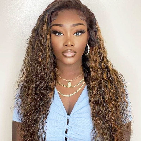 Ready To Wear Highlight Piano Deep Wave 13x4 Transparent Lace Front Wig ...