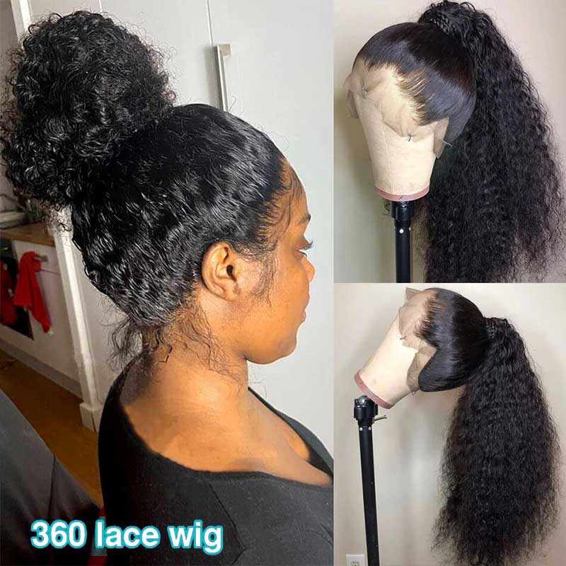 360 Lace Frontal Wig Human Hair Water Wave Wigs Natural Hair ...
