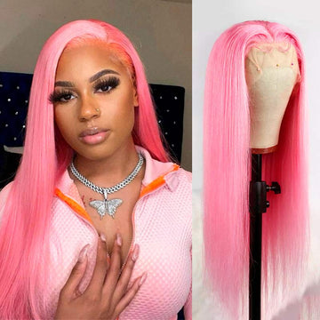 Pink lace front wig - Hot Pink, Bob, and More – ashimaryhair