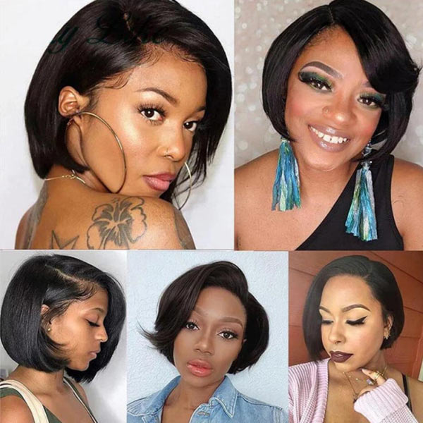 FLASH SALE Pixel Wig Fashion Cheap Pre-Styled Short Bob Wigs Human Hai ...