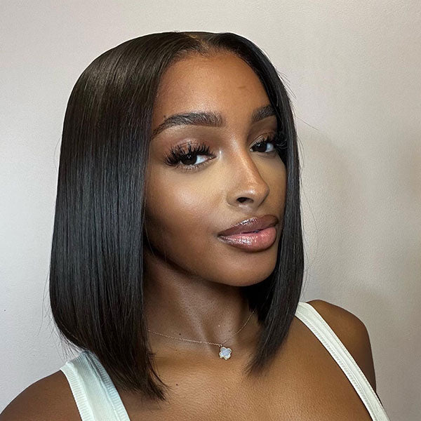 Straight Hair BOB Ready To Wear HD Transparent Lace Closure Wig ...