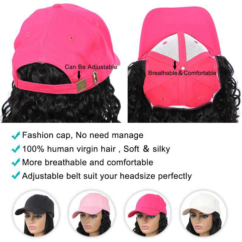 Best Baseball Cap Wigs Human Hair Curly/Wavy/Straight Hair-AshimaryHair ...